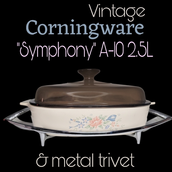 Corningware | Kitchen | Vintage Corningware Symphony Pattern 25liter ...